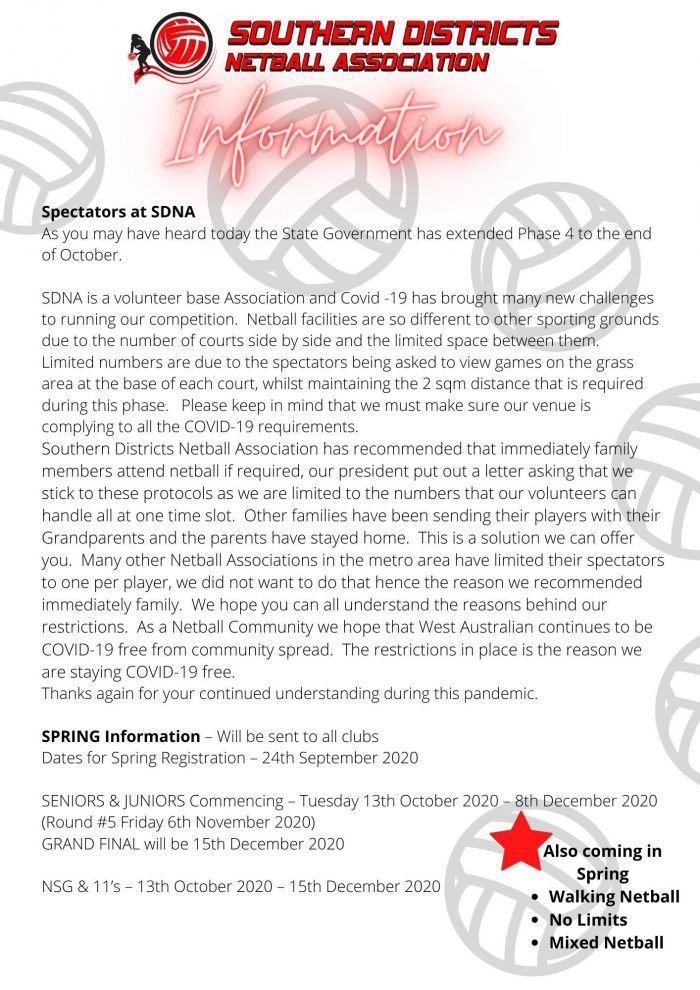 Southern Districts Netball Association | Spectators at SDNA