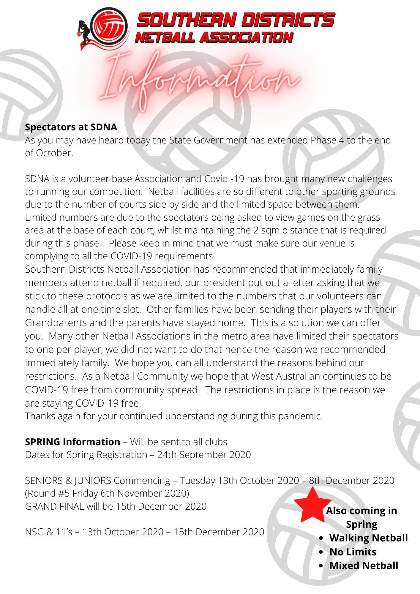 Southern Districts Netball Association | Spectators at SDNA