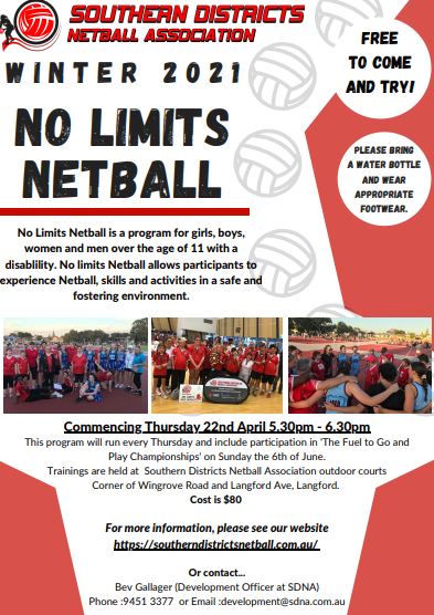 Southern Districts Netball Association | No Limits