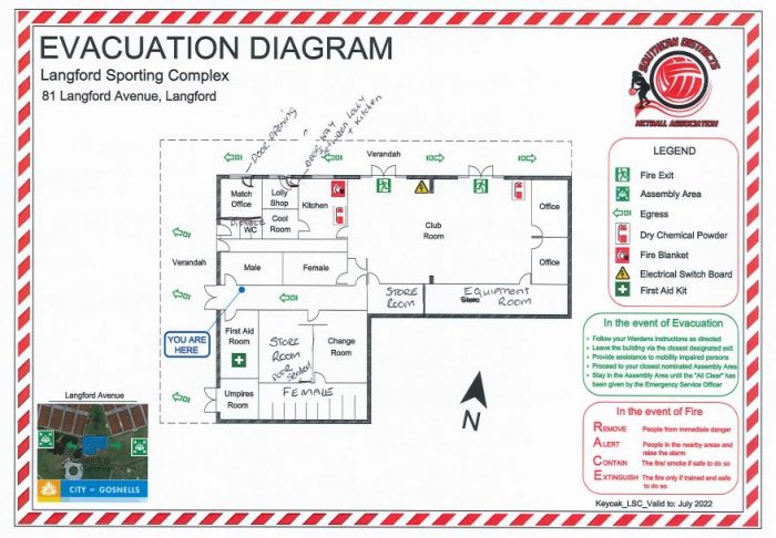 Southern Districts Netball Association | EVACUATION DIAGRAM