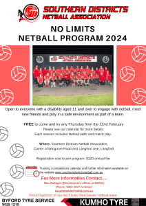 Southern Districts Netball Association | No Limits